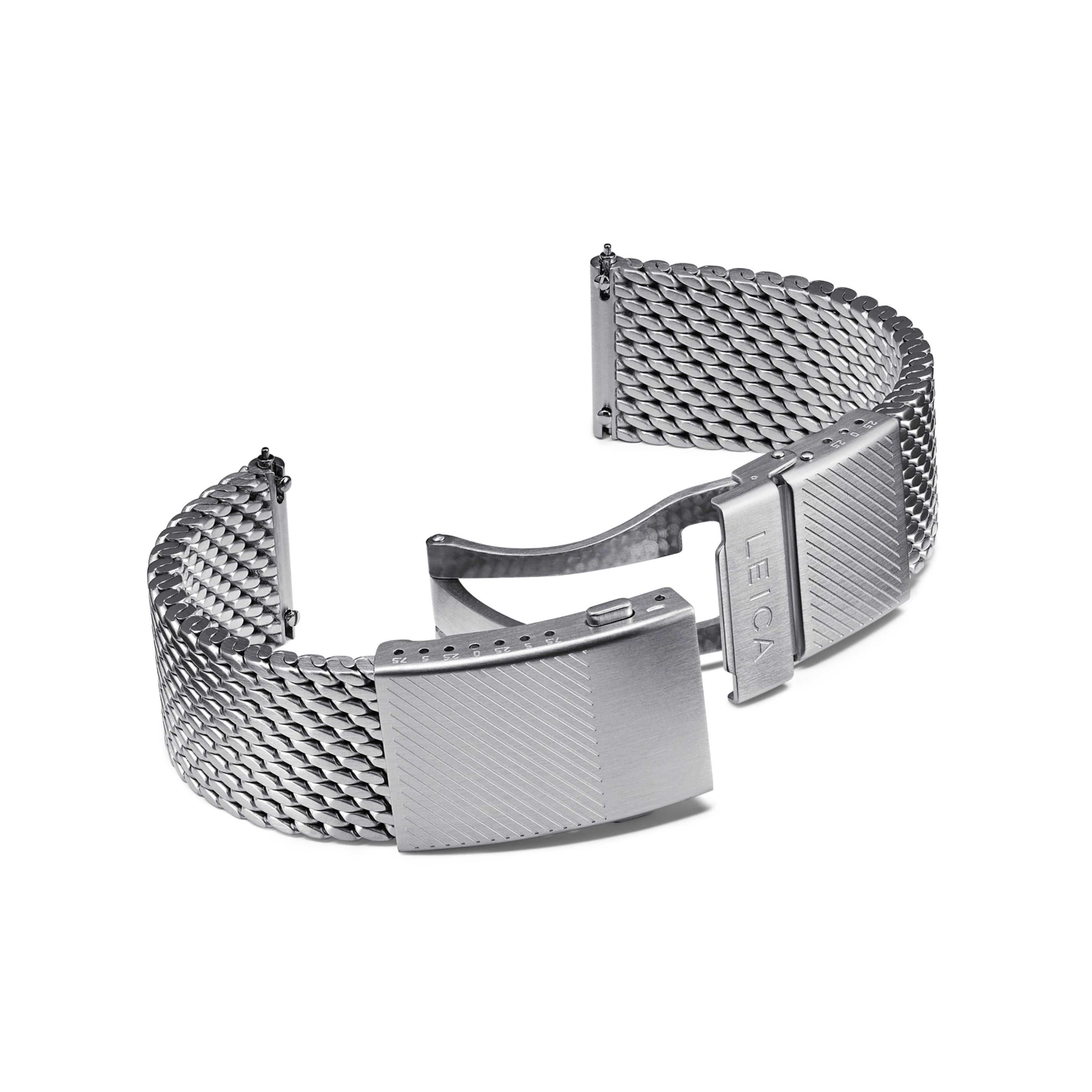 Stainless Steel Milanaise bracelet, silver, deployant buckle – Leica ...